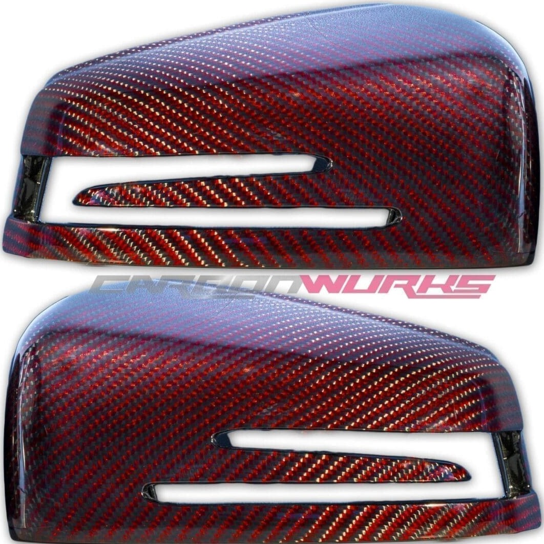 MERCEDES RED CARBON FIBRE MIRRORS – AUTOBUNCH®
