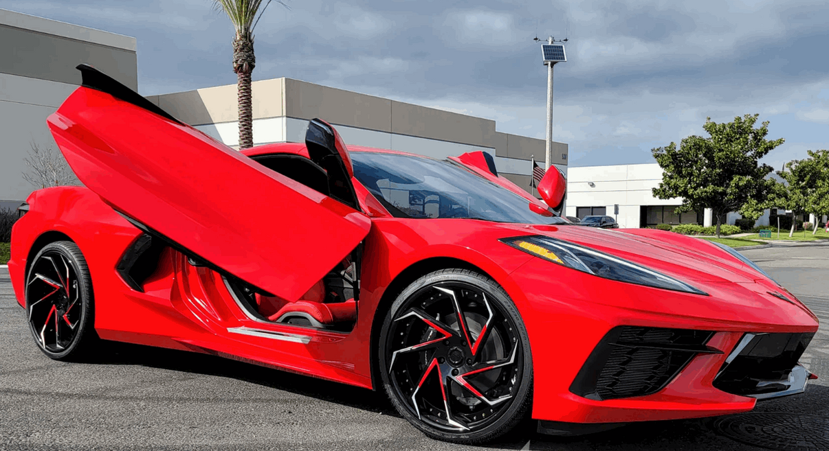 C8 Corvette ZLR Butterfly Doors VDI Kit | Fits Z06 & Stingray – AUTOBUNCH®