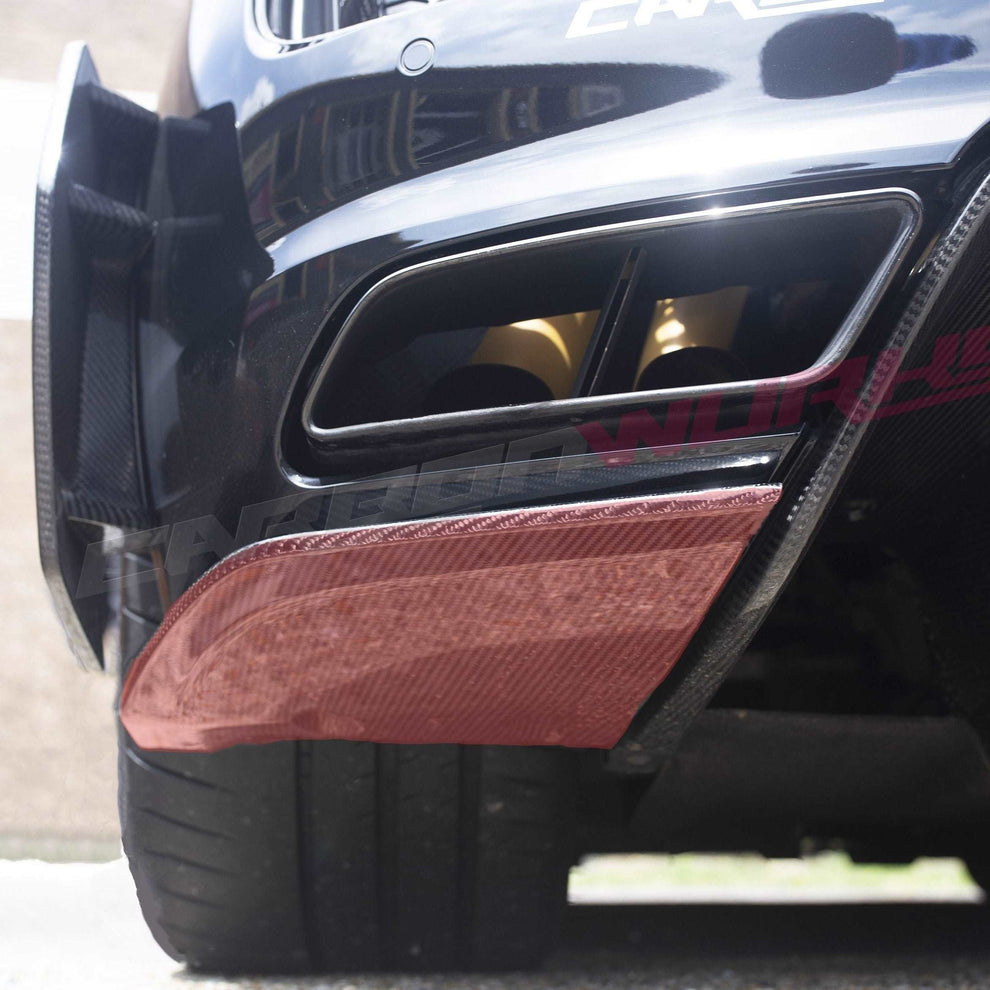 AUDI R8 CARBON FIBRE REAR LOWER BUMPER SPLITTERS (PRE-FACELIFT ...