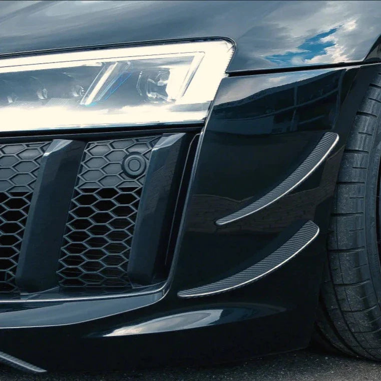 Enhance Your Gen 2 Audi R8 with Carbon Fiber 4-Piece Front Fins ...